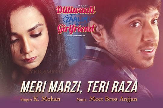 Meri Marzi, Teri Raza Lyrics - K Mohan, Meet Bros Anjjan | DWZG